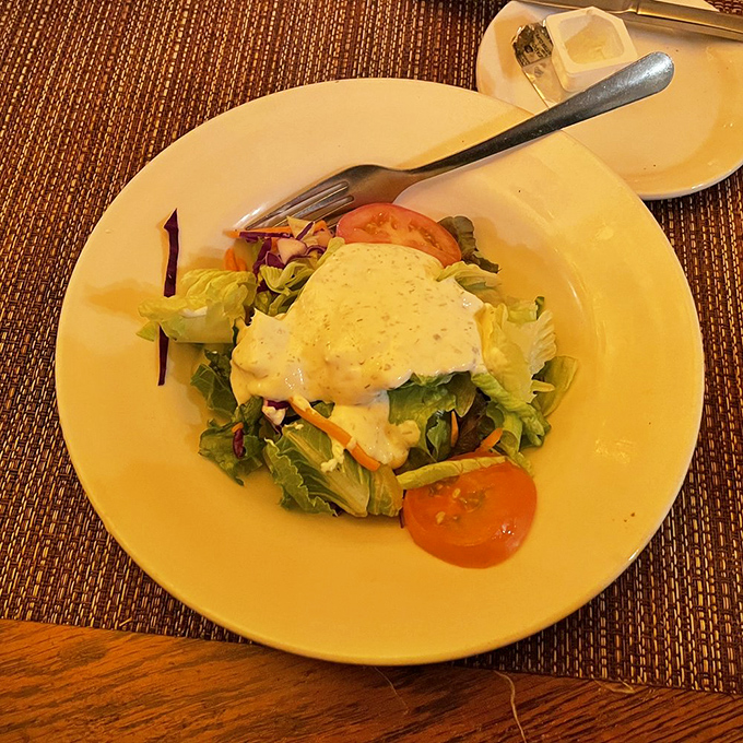 Even the salads mean business at Ol' Heidelberg &ndash; fresh, crisp, and dressed to impress with housemade dressing that puts bottled versions to shame.