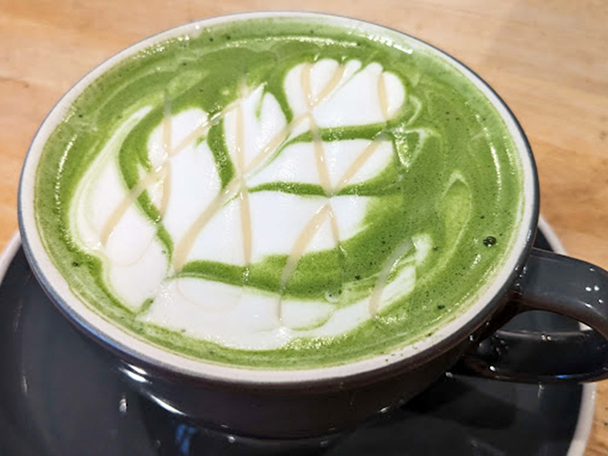 That vibrant green matcha latte isn't just a drink, it's a statement piece &ndash; like wearing a fabulous hat to the Kentucky Derby.