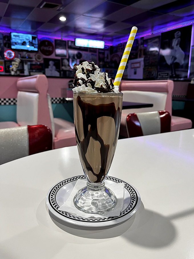 This isn't just a milkshake&mdash;it's architecture in a glass. The kind of dessert that makes adults remember why being a kid was so magical.