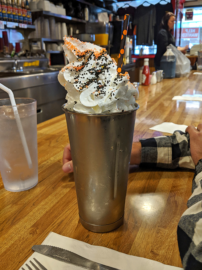 This milkshake doesn't just bring all the folks to the yard &ndash; it's a towering monument to dairy indulgence topped with a cloud of whipped cream.