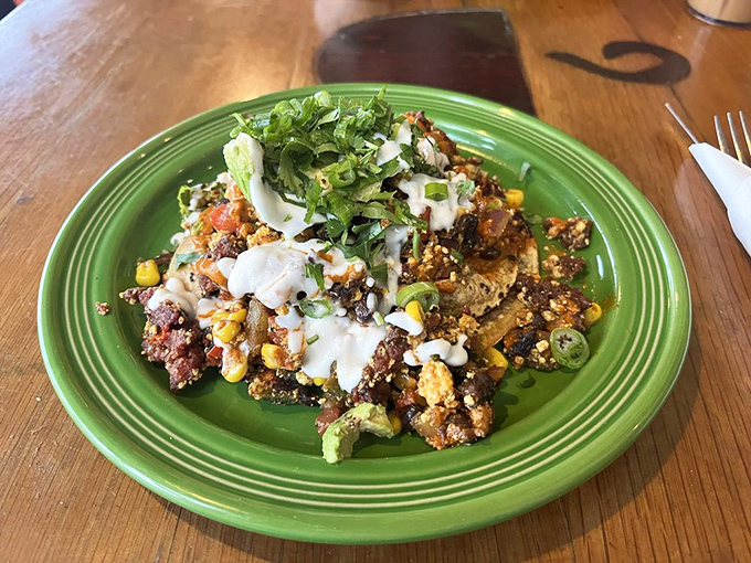Mt. Saint Chorizo erupts with flavor&mdash;a colorful volcano of plant-based protein, fresh herbs, and tortillas that would make any morning magnificent.