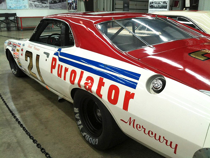 The legendary Purolator Mercury, where elegance meets raw power&mdash;like Fred Astaire in racing shoes, graceful yet incredibly fast.