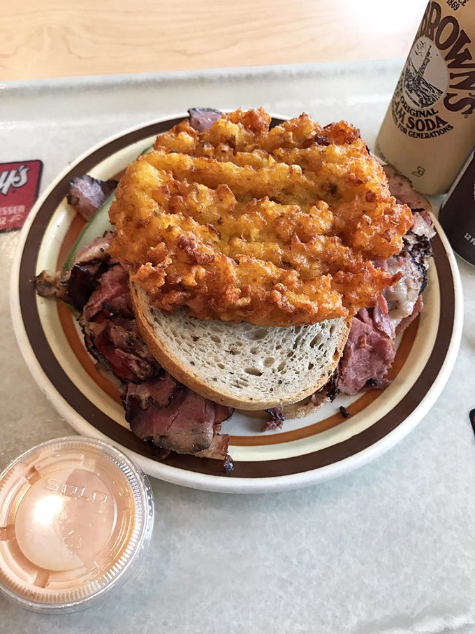 The pastrami pyramid&mdash;where meat is stacked with such generosity that one sandwich becomes dinner tonight and tomorrow's lunch.