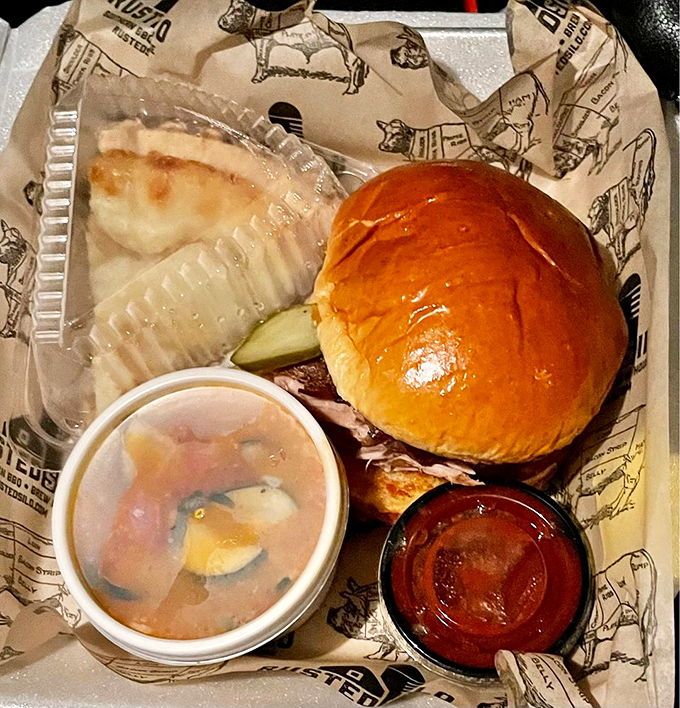 This pork sandwich plate proves that sometimes the best things in life come between two slices of bread.