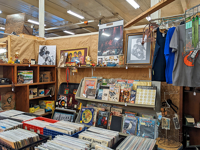 Vinyl heaven for music lovers! Flip through these record crates and you might just find the soundtrack to your teenage years.