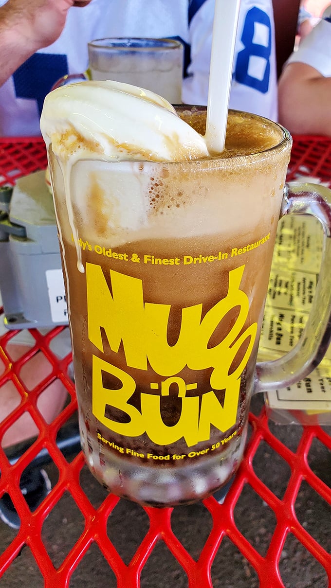 The root beer float &ndash; where childhood nostalgia meets adult-sized portions. That melting ice cream creating rivers of vanilla through homemade root beer is pure magic.