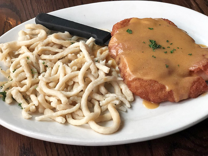 When schnitzel meets gravy, it's not just dinner—it's a romance novel for your taste buds.