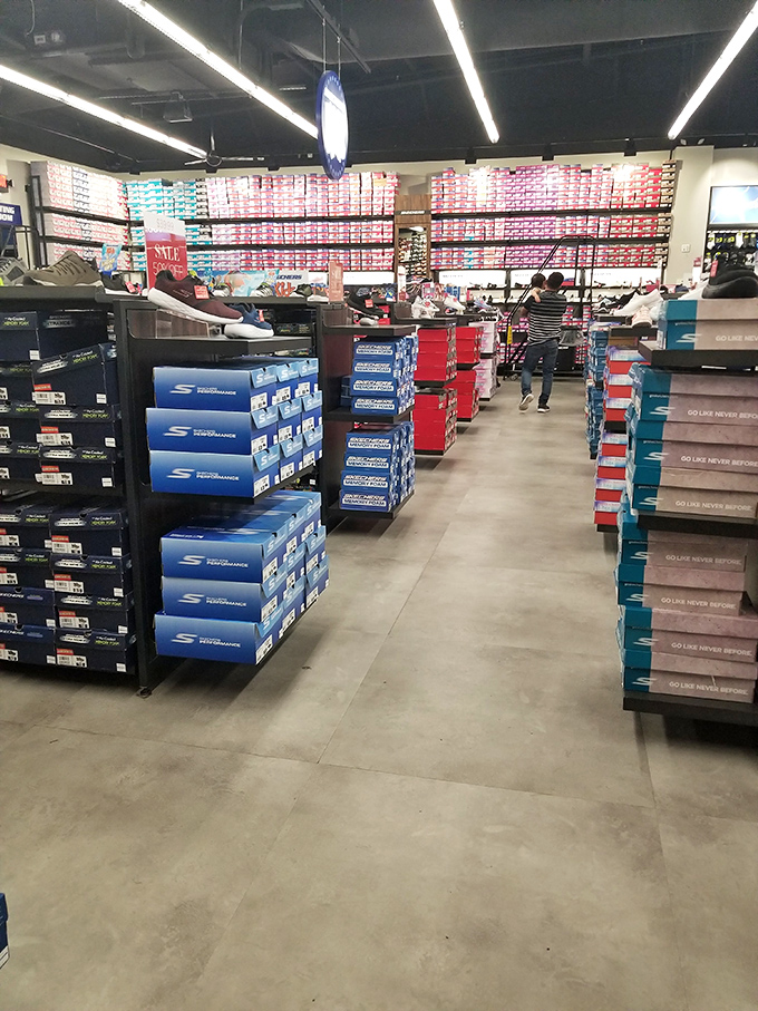 The sneaker section might require a map&mdash;with stacks reaching skyward and options that would make any footwear fanatic swoon.