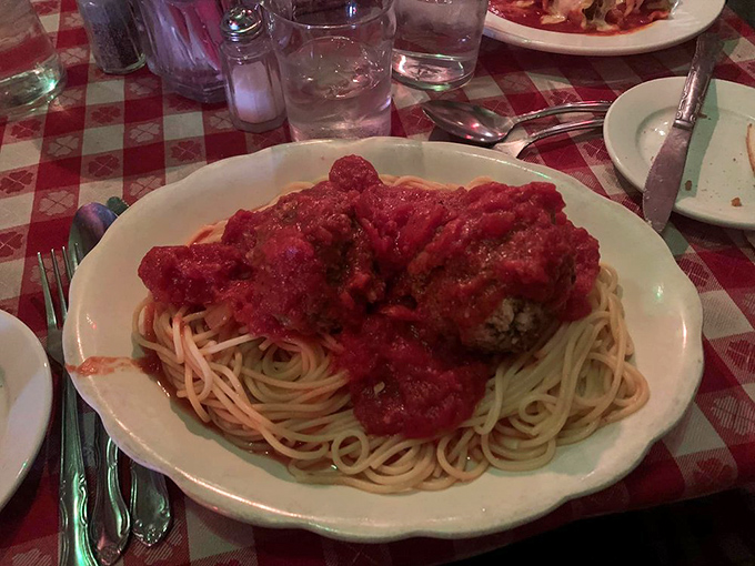 Spaghetti and meatballs: the Frank Sinatra of Italian-American cuisine&mdash;classic, commanding, and always in style. These meatballs could start their own fan club.