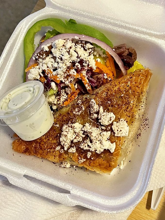 A Greek salad that actually respects the feta. Those tomatoes and olives aren't just ingredients&mdash;they're supporting actors in a culinary ensemble.