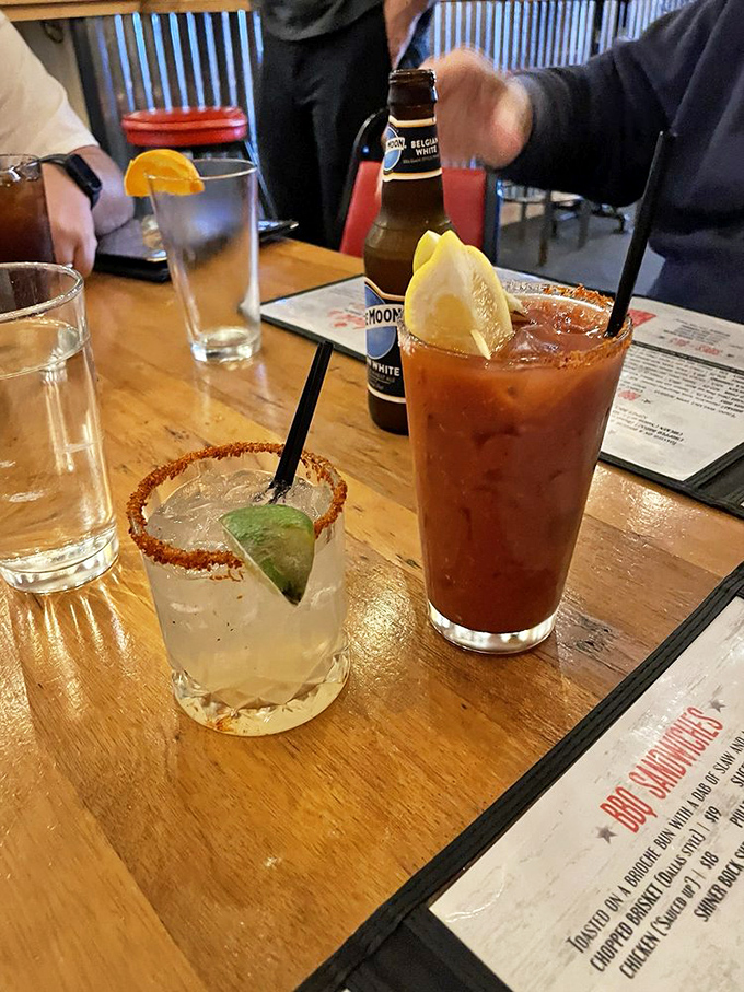 Spicy margaritas and Bloody Marys &ndash; because washing down world-class barbecue with water would be like wearing flip-flops to a rodeo. 