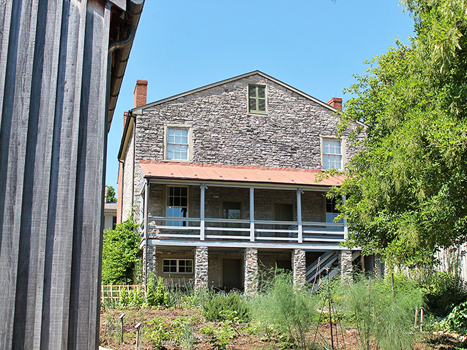The Stonewall Jackson House stands as a beautifully preserved testament to 19th-century architecture, complete with period-appropriate garden.
