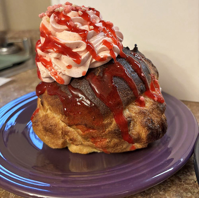 Strawberry cream meets pastry perfection in a dessert so photogenic it deserves its own Instagram account.