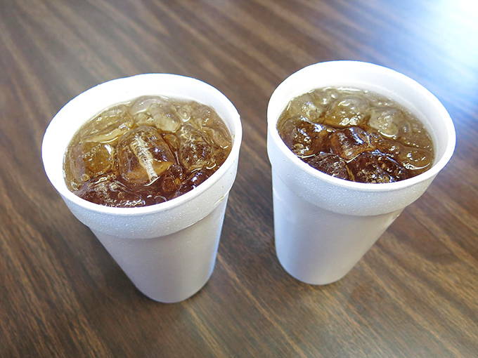Sweet tea in styrofoam cups &ndash; the unofficial champagne flutes of Southern barbecue joints. Cold, sweet, and absolutely essential to the experience.