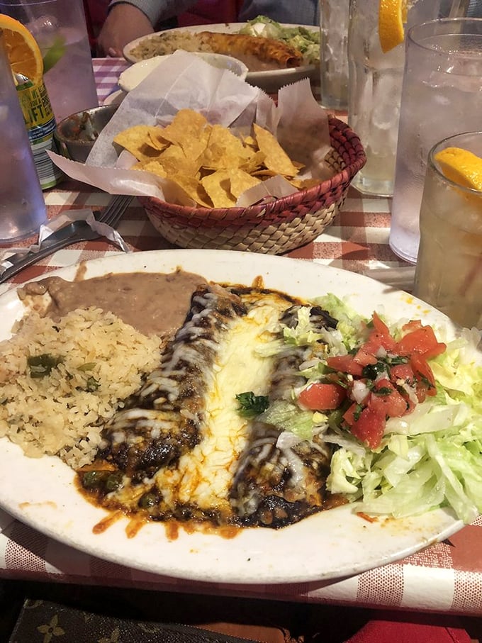 Georgia might be 1,500 miles from Mexico, but this plate tastes like it teleported directly from a grandmother's kitchen in Oaxaca. Geography-defying deliciousness.