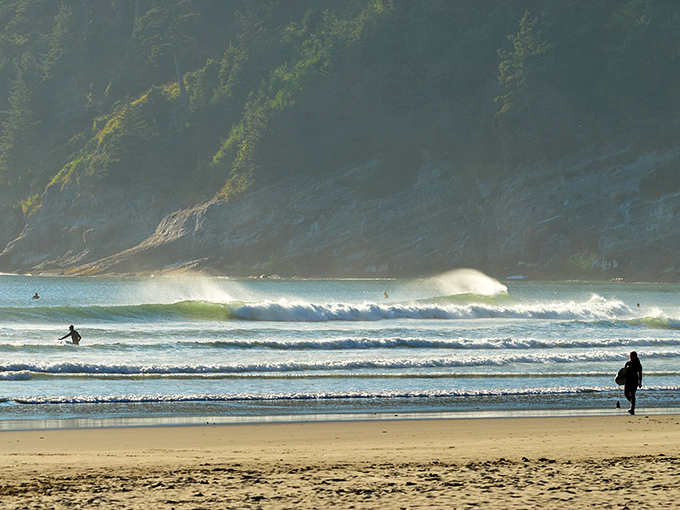 Surfers' paradise where perfect waves curl against the shore. Even if you don't surf, watching these water dancers is entertainment enough.