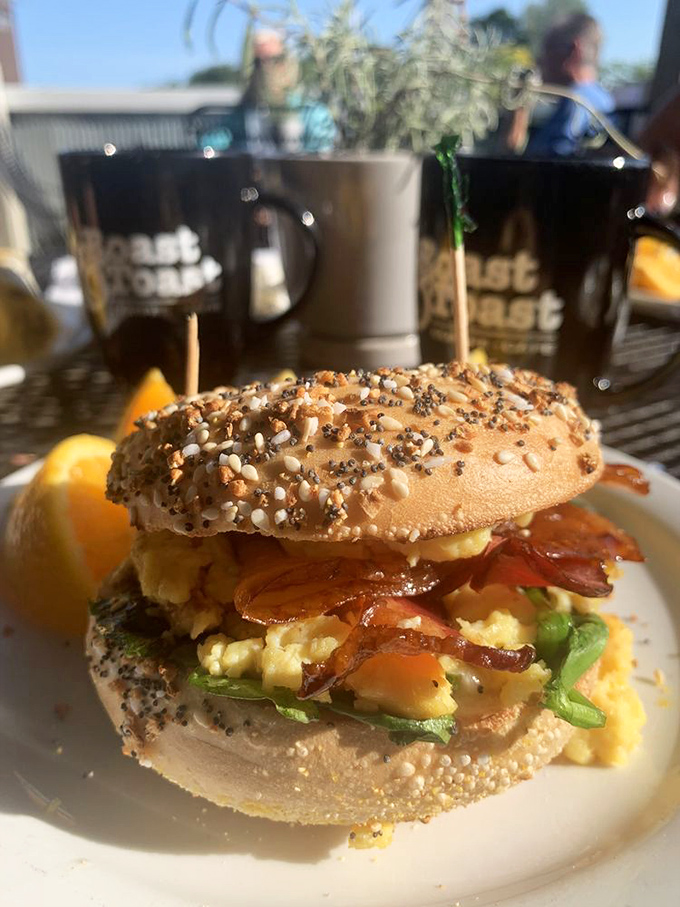 Not all heroes wear capes&mdash;some come on perfectly toasted everything bagels with eggs and bacon to save your morning.