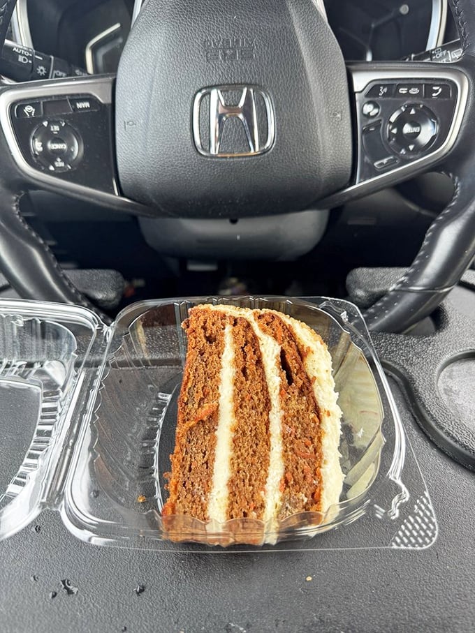 Layer upon layer of spiced cake and cream cheese frosting &ndash; because sometimes you need something sweet after all that savory. Balance in all things.