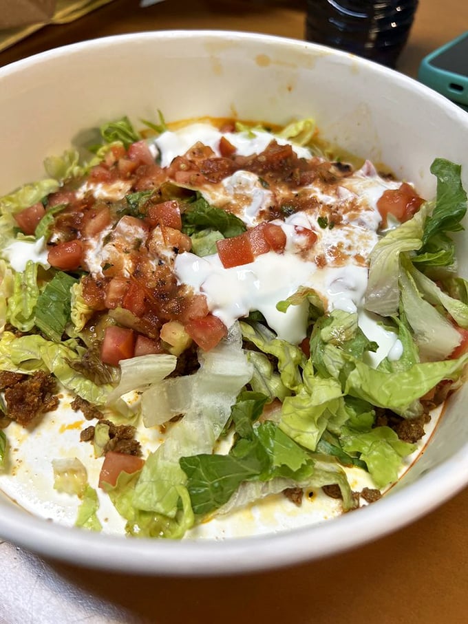 The chorizo bowl&mdash;a colorful terrain of flavors where every bite offers a different delicious landscape to explore.