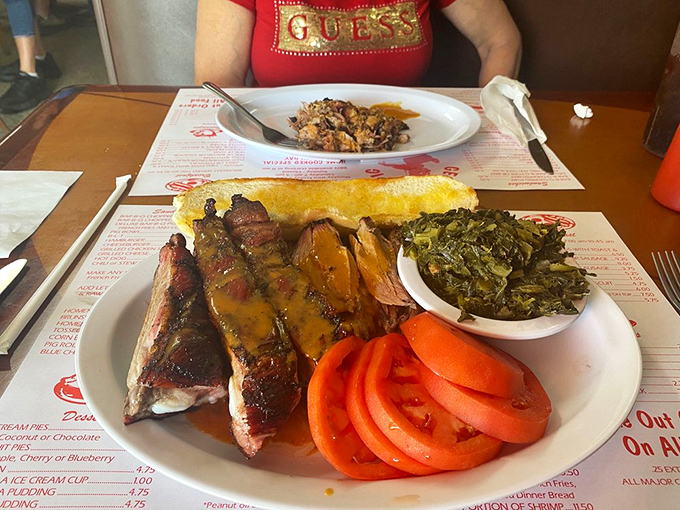 A combo plate that's like getting the greatest hits album of barbecue &ndash; every bite tells a delicious story.