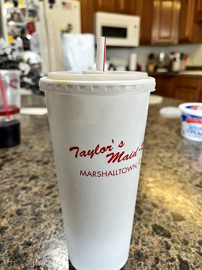 That branded cup isn't just holding a beverage&mdash;it's carrying decades of Iowa food tradition in a portable, sippable souvenir.