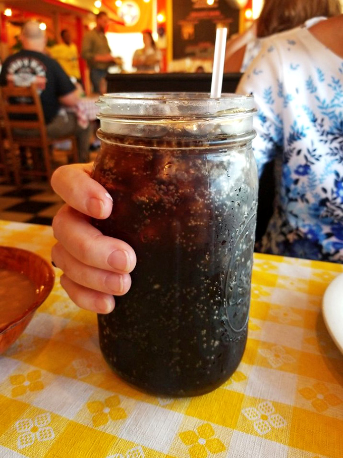 Sweet tea served in a mason jar&mdash;because in Tennessee, drinking it any other way would be considered a misdemeanor.