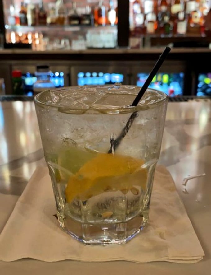 A properly made cocktail with actual ice cubes and a fresh garnish&mdash;the kind of drink that makes you want to toast to simpler, better times.