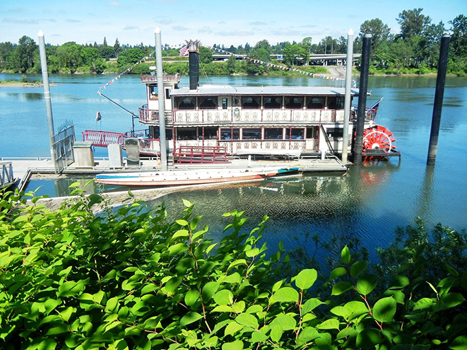 The Willamette Queen paddleboat offers river cruises that transport you back to a time when entertainment moved at the same pace as you prefer to.