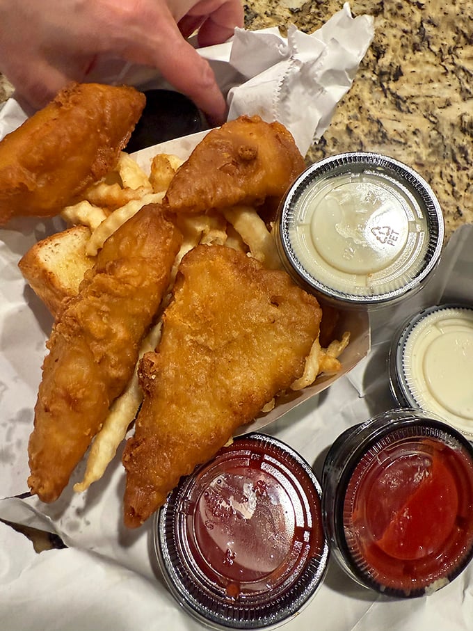 When fish and chips gets the small-town Utah treatment, the result is this golden-battered perfection that would make British pubs jealous.