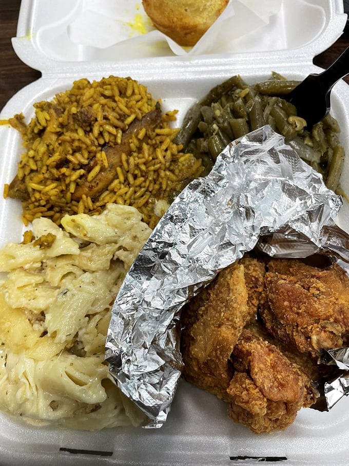 This isn't just a meal&mdash;it's edible artwork. Tender meat, perfectly seasoned rice, and sides that refuse to be overshadowed.