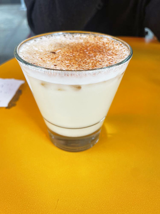 This isn't just a beverage, it's a vacation in a glass&mdash;creamy, cinnamon-dusted horchata that makes coffee consider early retirement.