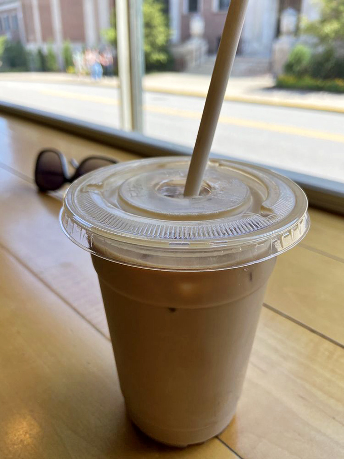 Window seat with an iced latte&mdash;nature's perfect antidote to both West Virginia summer heat and Monday morning meetings.