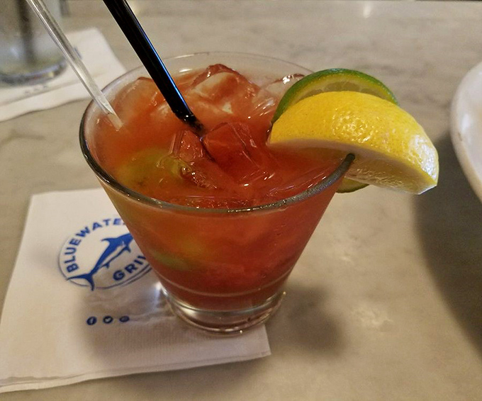 A refreshing cocktail that says "vacation" even on a Tuesday. The perfect companion while contemplating your next seafood conquest.