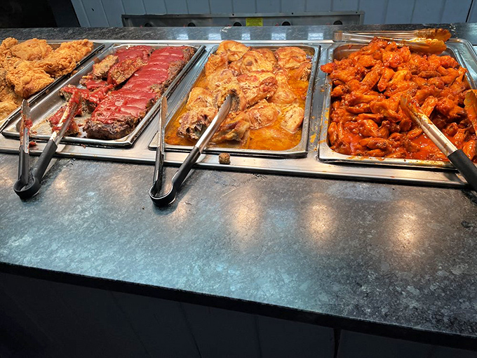 Meat lovers, prepare to swoon &ndash; crispy fried chicken, slow-cooked ribs, and saucy delights all lined up like contestants in a delicious beauty pageant.