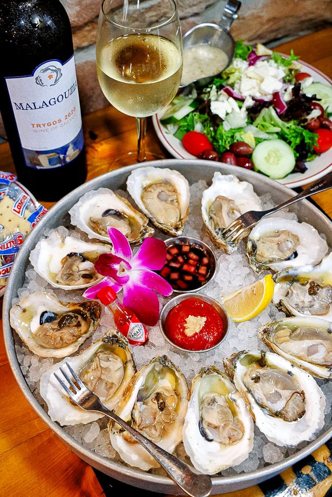 The oyster platter that proves Virginia's seafood game is strong. Each briny morsel is like a little taste of the Chesapeake Bay's finest.