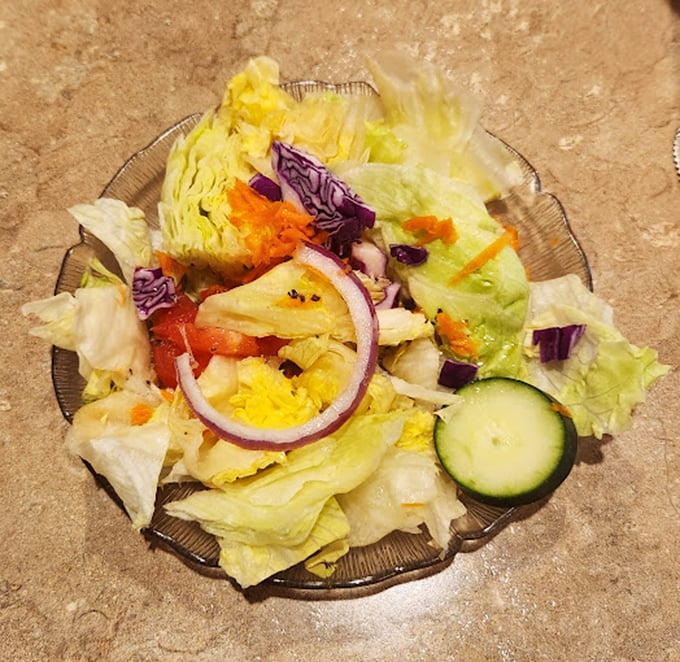 A garden salad that actually deserves its name&mdash;crisp, colorful, and the perfect opening act before the pasta main event.