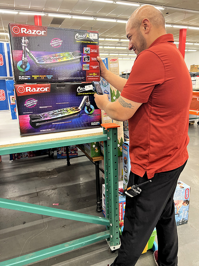 The thrill of discovery in action. Finding brand-new Razor scooters at bin store prices is like striking oil in your backyard.