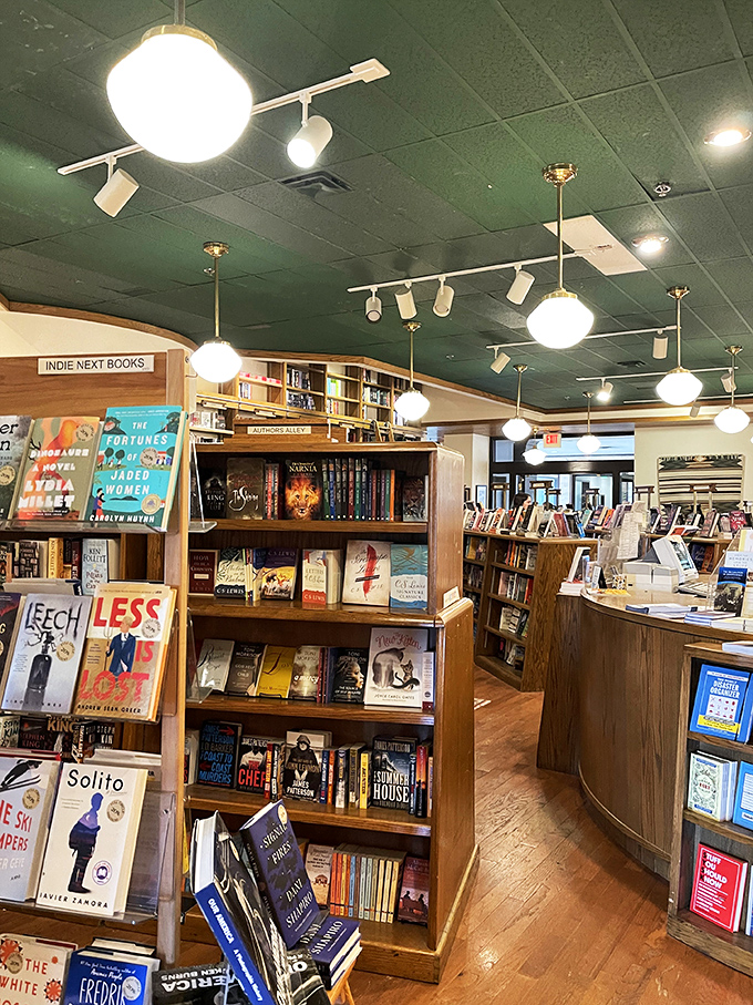 "Indie Next Books" displays showcase staff picks with the kind of personal touch algorithms can only dream of replicating.