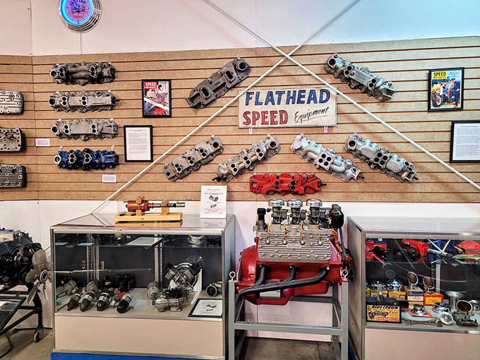 "Flathead Speed Equipment" &ndash; where hot rod dreams were born and ordinary engines transformed into mechanical mythology.