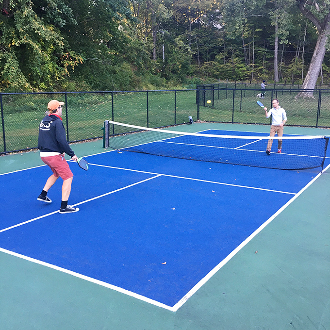 Public tennis courts offer recreation without country club prices—just one of many affordable amenities that enhance Greenfield's quality of life.