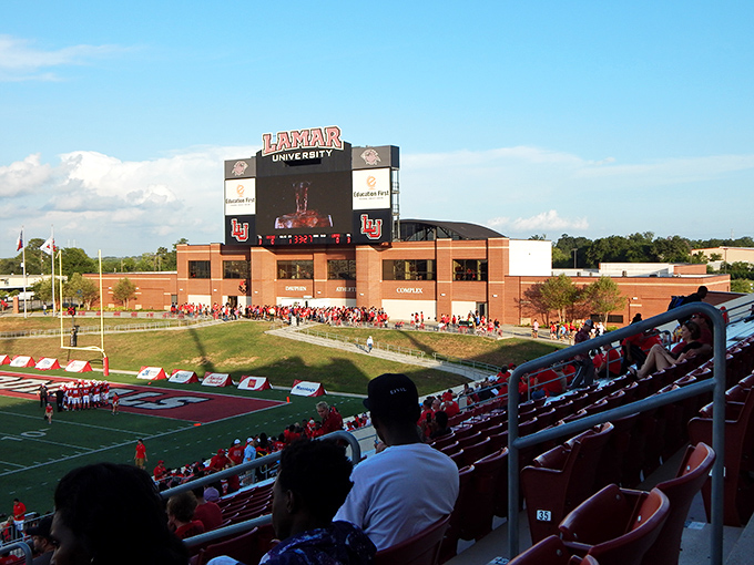 Beaumont's Lamar University offers affordable entertainment for retirees with local college sports and community events.
