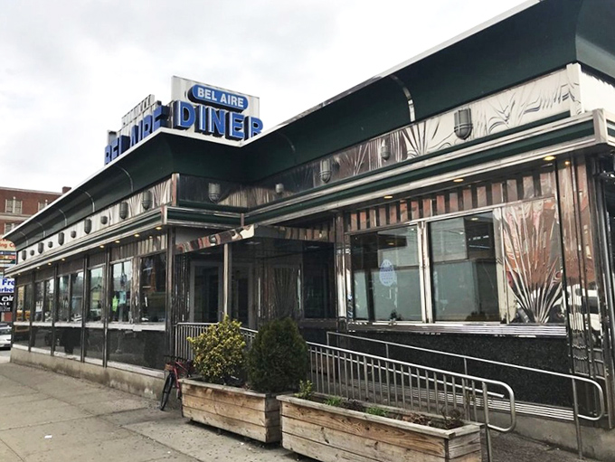 Bel Aire's gleaming stainless steel exterior recalls days when diners were America's community living rooms.