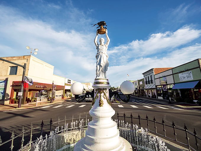Enterprise's charming downtown welcomes with open arms and gentle prices. Even the Boll Weevil statue seems to say "your money goes further here!"