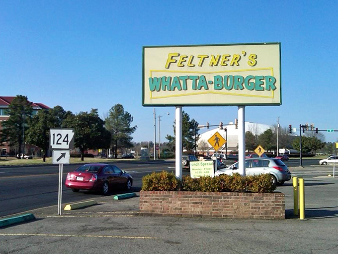 Feltner's Whatta-Burger: That sign isn't just announcing a restaurant&mdash;it's promising a burger experience that will reset your standards forever.