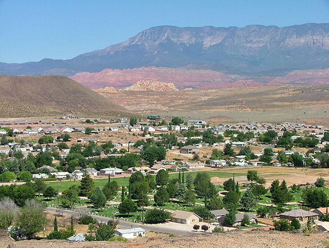 Hurricane's historic downtown might be small, but those mountains in the background are anything but modest!