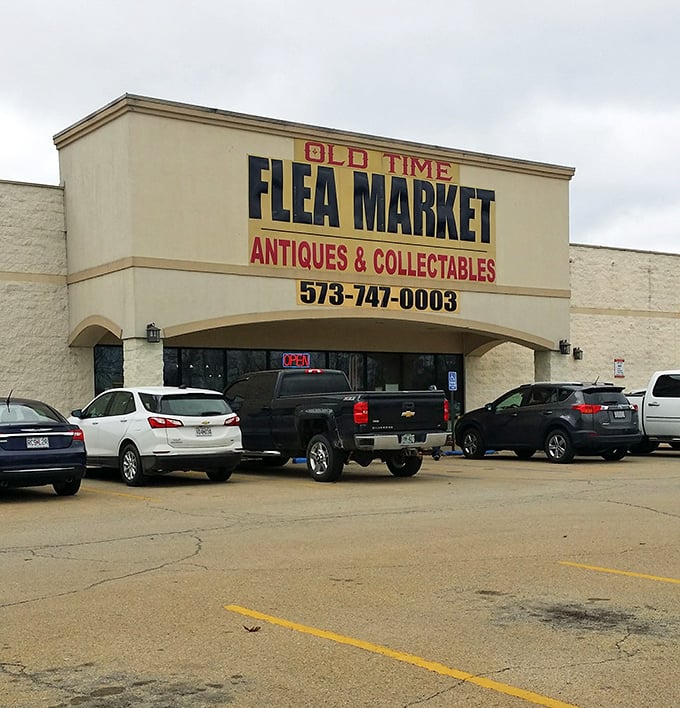 No mistaking this destination! Bold letters announce a place where nostalgia and commerce meet in perfect harmony.