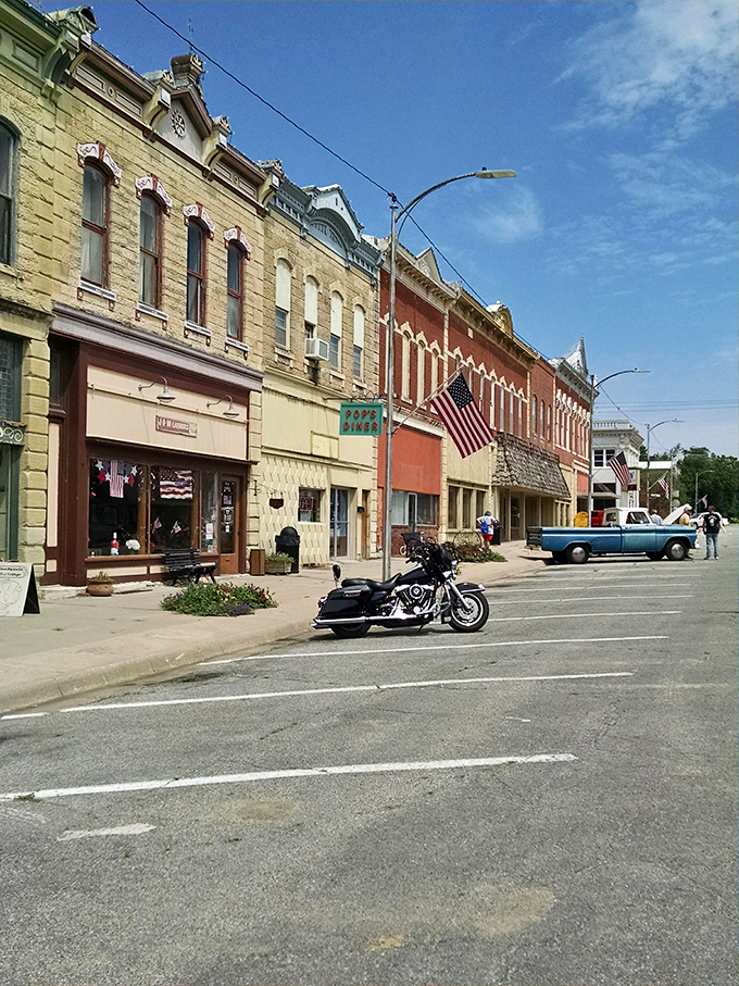 Pops Diner: "Downtown charm in every bite! Pops' vintage sign hangs proudly on Peabody's historic main street, promising comfort food with a side of nostalgia."