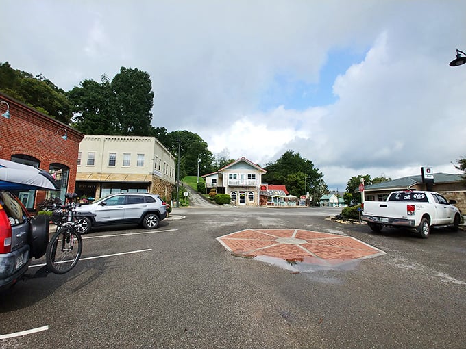 Tellico Plains' charming town center invites explorers to pause before heading into the surrounding wilderness adventures.