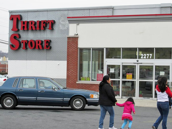 Value Village's straightforward signage doesn't hint at the wonderland within. Don't judge this book by its cover!