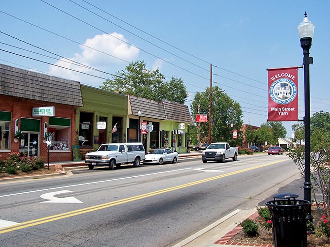 Watkinsville's outdoor dining scene - where sweet tea and sweeter conversation flow in equal measure.